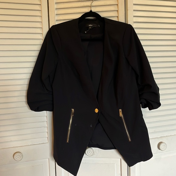 ellos | Jackets & Coats | Ellos Collar Free One Button Closure Ruched ...